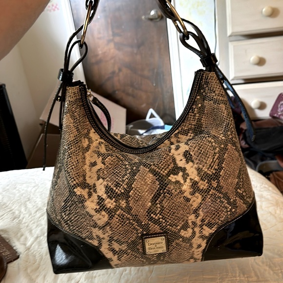 Dooney & Bourke | Bags | Dooney And Bourke Nikkipython Patent Leather ...